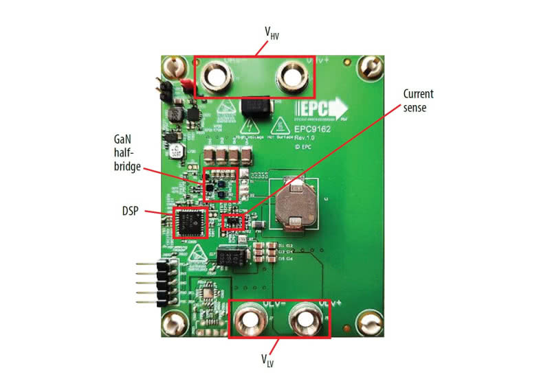 Płytka demonstracyjna dwukierunkowego konwertera DC-DC 50 W o trybach ...