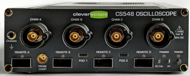 Cleverscope CS548 - oscyloskop z izolacją galwaniczną 2 kV lub 30 kV | Elektronika B2B