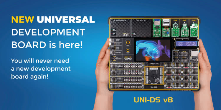 Uniwersalna płytka rozwojowa UNI-DS v8 do szybkiego prototypowania | Elektronika B2B