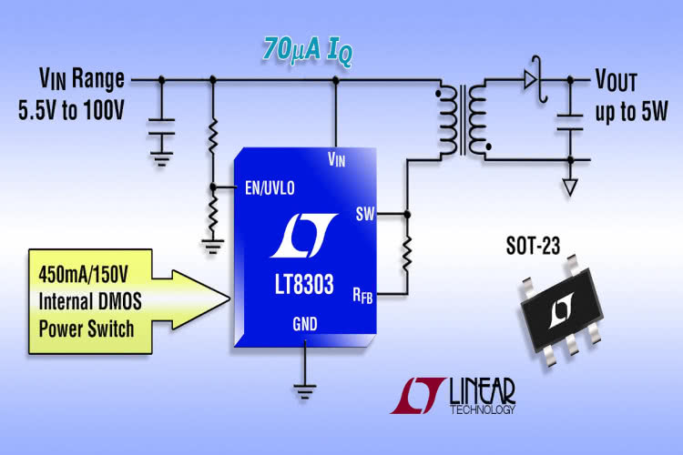 Linear Technology 5-watowy zaporowy regulator napięcia w obudowie TSOT ...